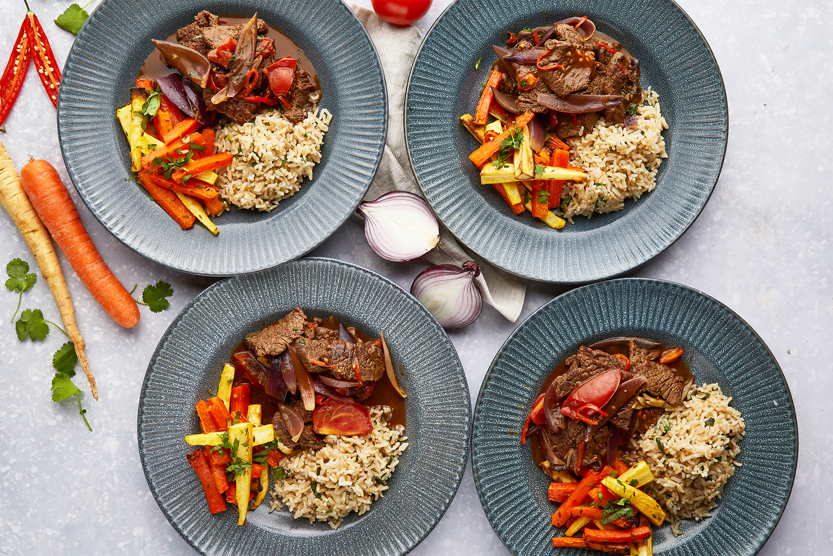 Peruvian Lomo saltado (35 mins, Beef) Recipe | Recipe Boxes – Fresh UK ...
